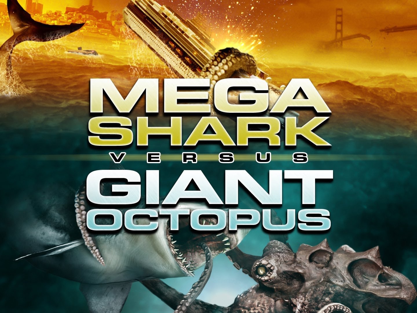 Mega Shark Vs Giant Octopus Poster