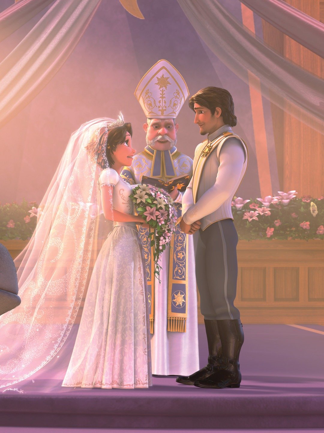 Rapunzel And Flynn Kiss Wedding